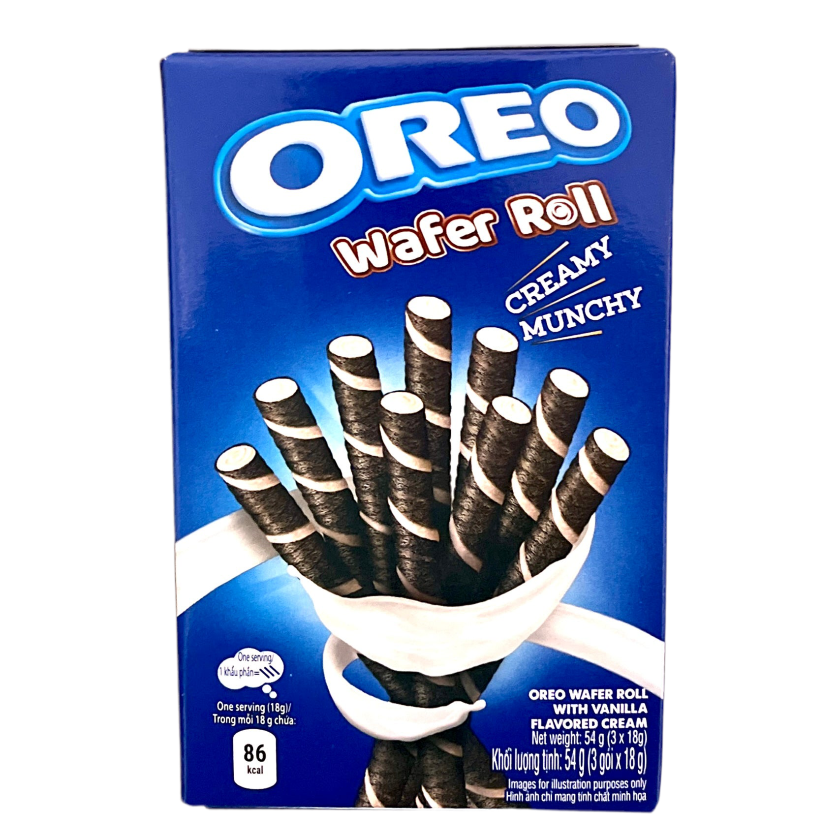 Oreo Wafer Roll Creamy Munchy Vanille 54g – Candylegends